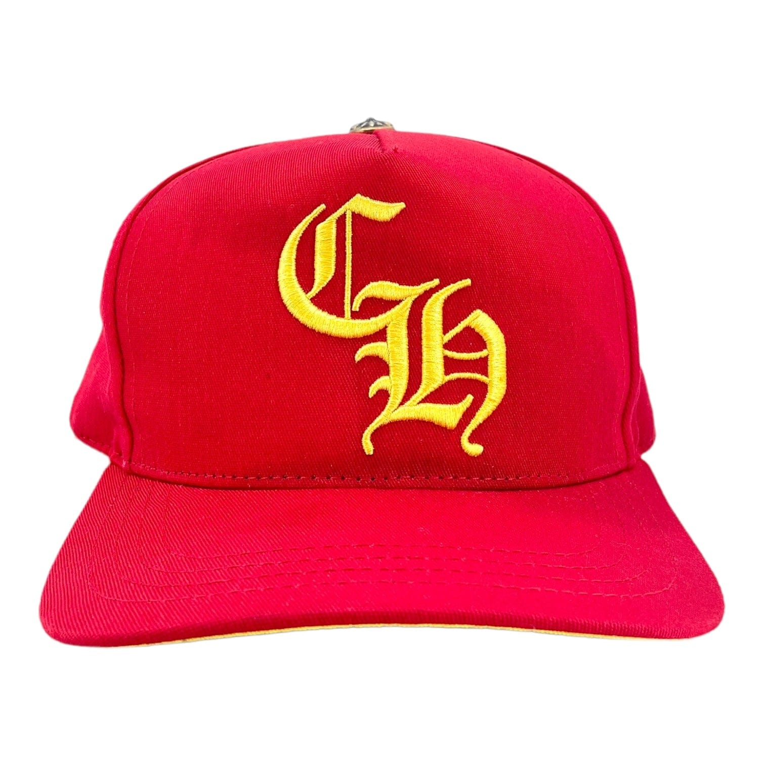 Chrome Hearts CH Baseball Cap Red Yellow (Silver) Pre-Owned