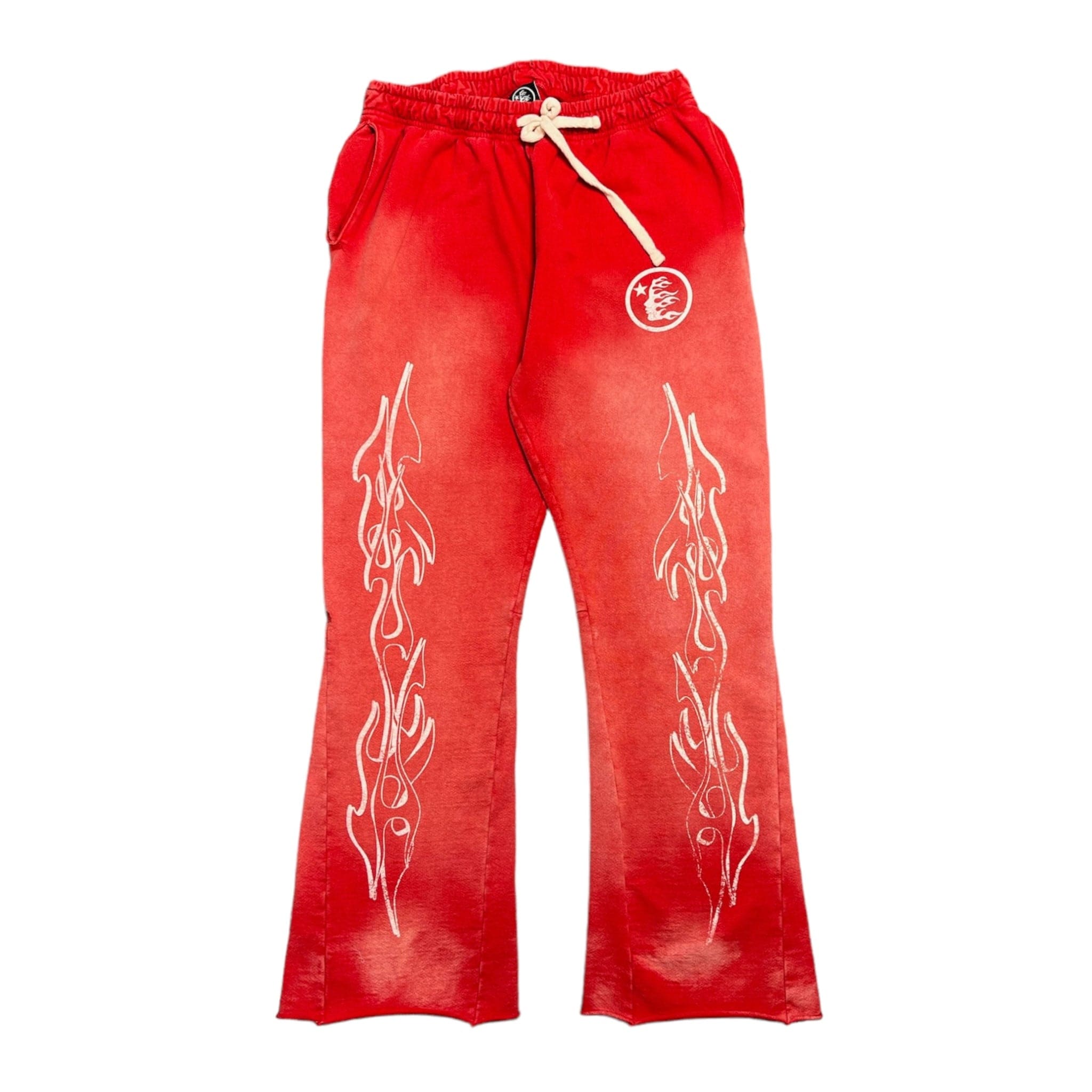 Hellstar Studios Flame Flare Sweatpants Red Pre-Owned