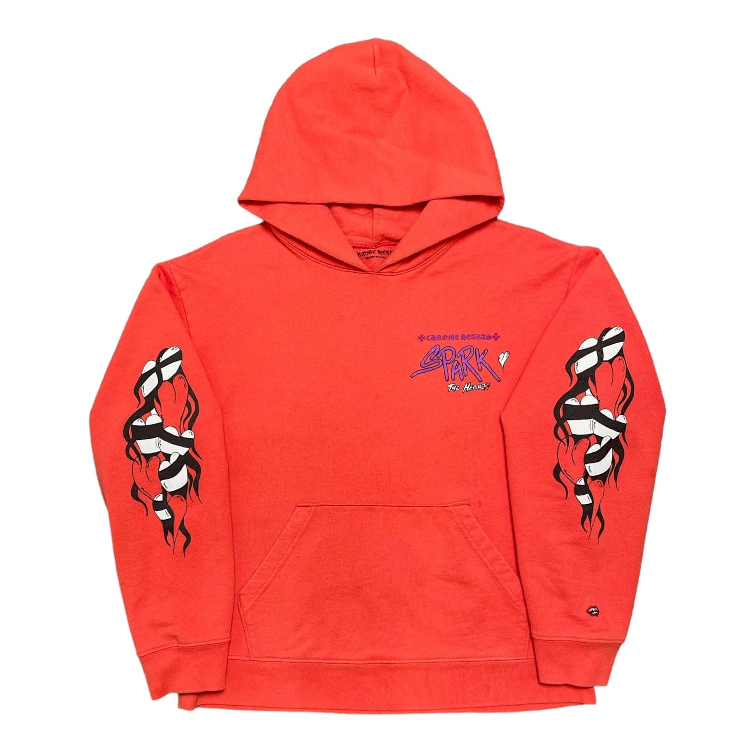 Chrome Hearts Matty Boy Sick Hearts Hooded Sweatshirt Rover Red Pre-Ow