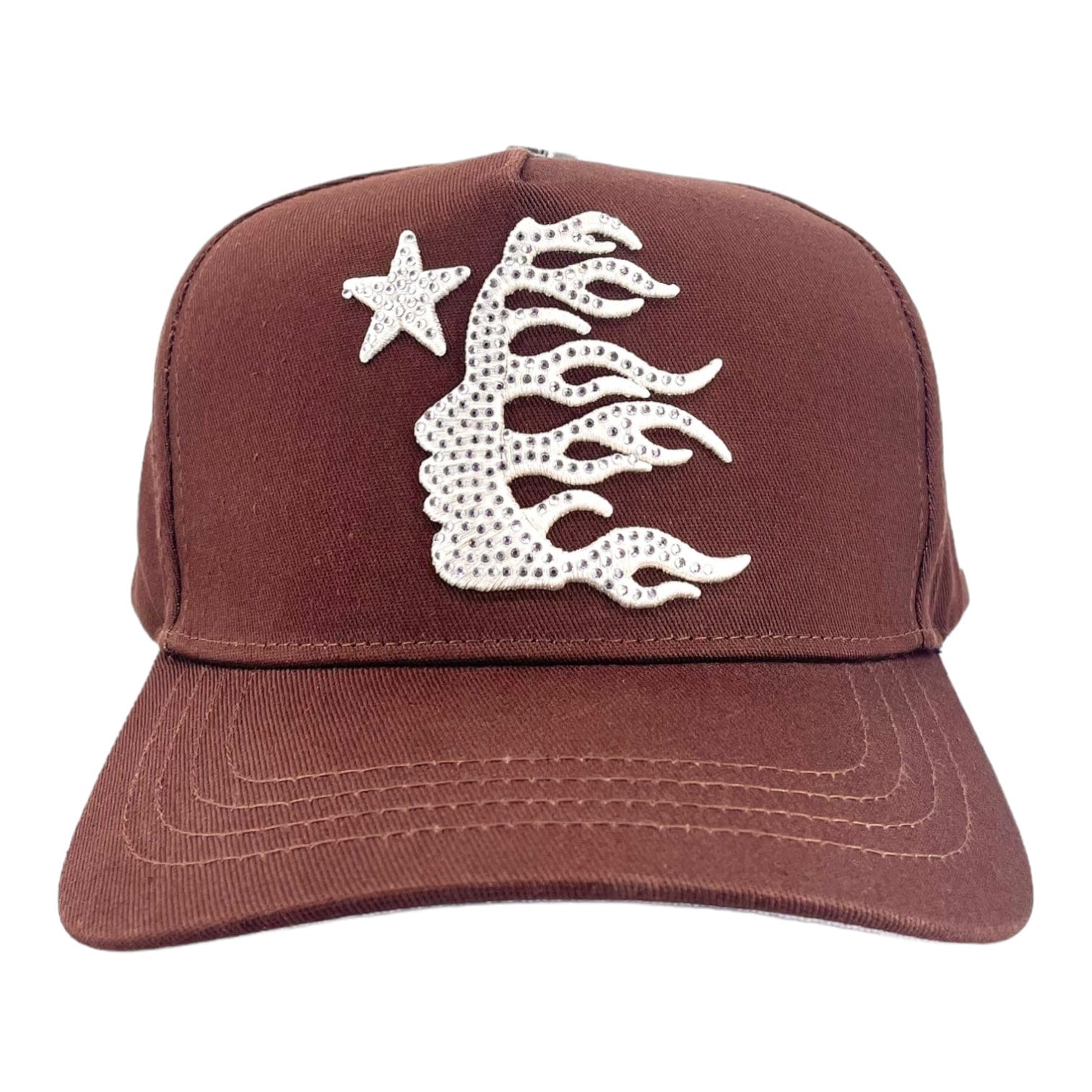 Hellstar Studios Rhinestone Logo Snapback Brown