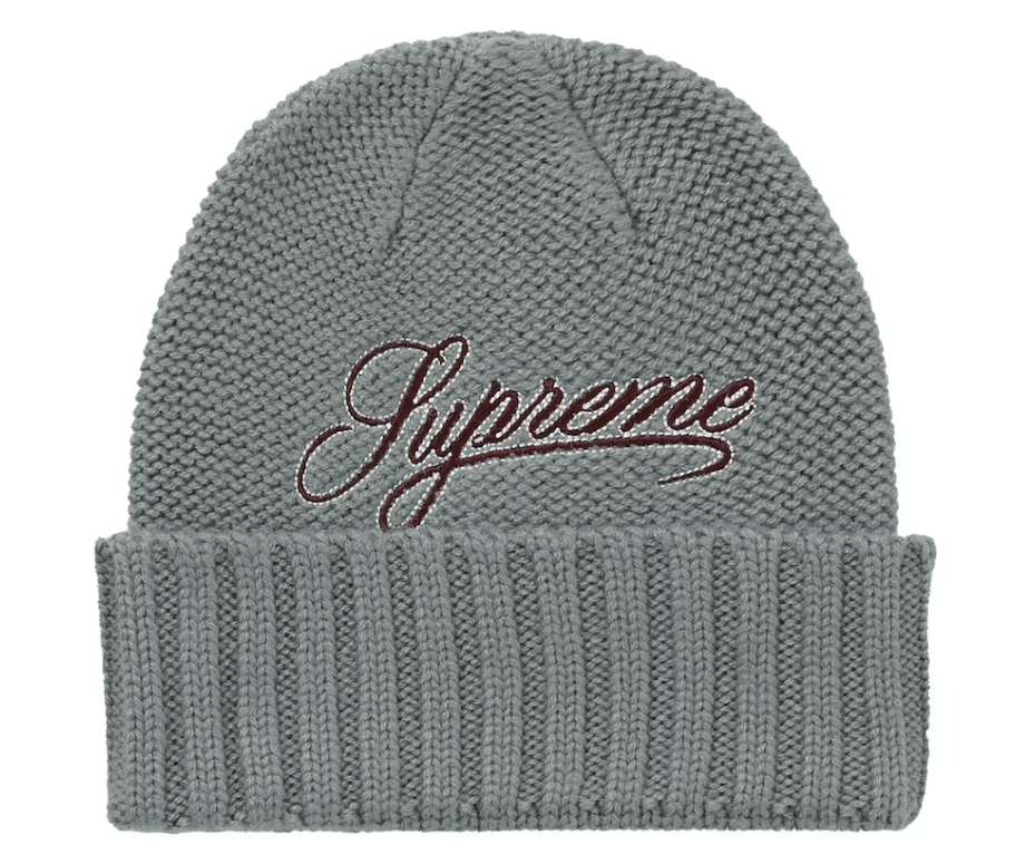 Supreme Script Logo Beanie Olive