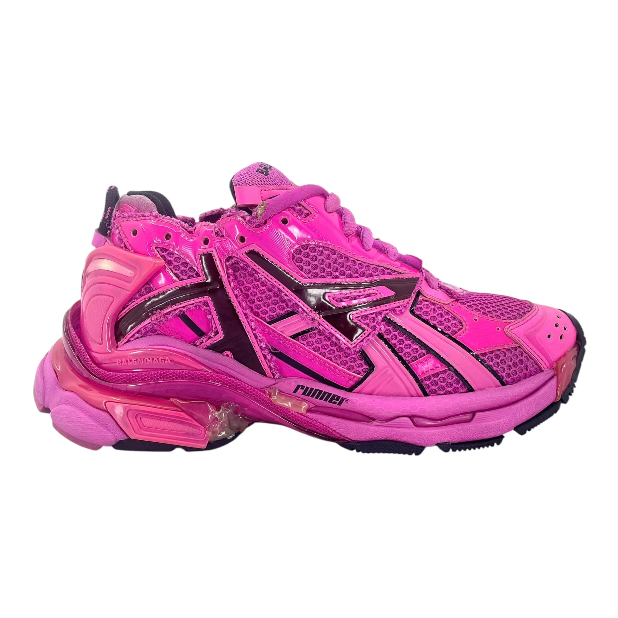 Balenciaga Runner Sneaker Fuchsia Pink Pre-Owned