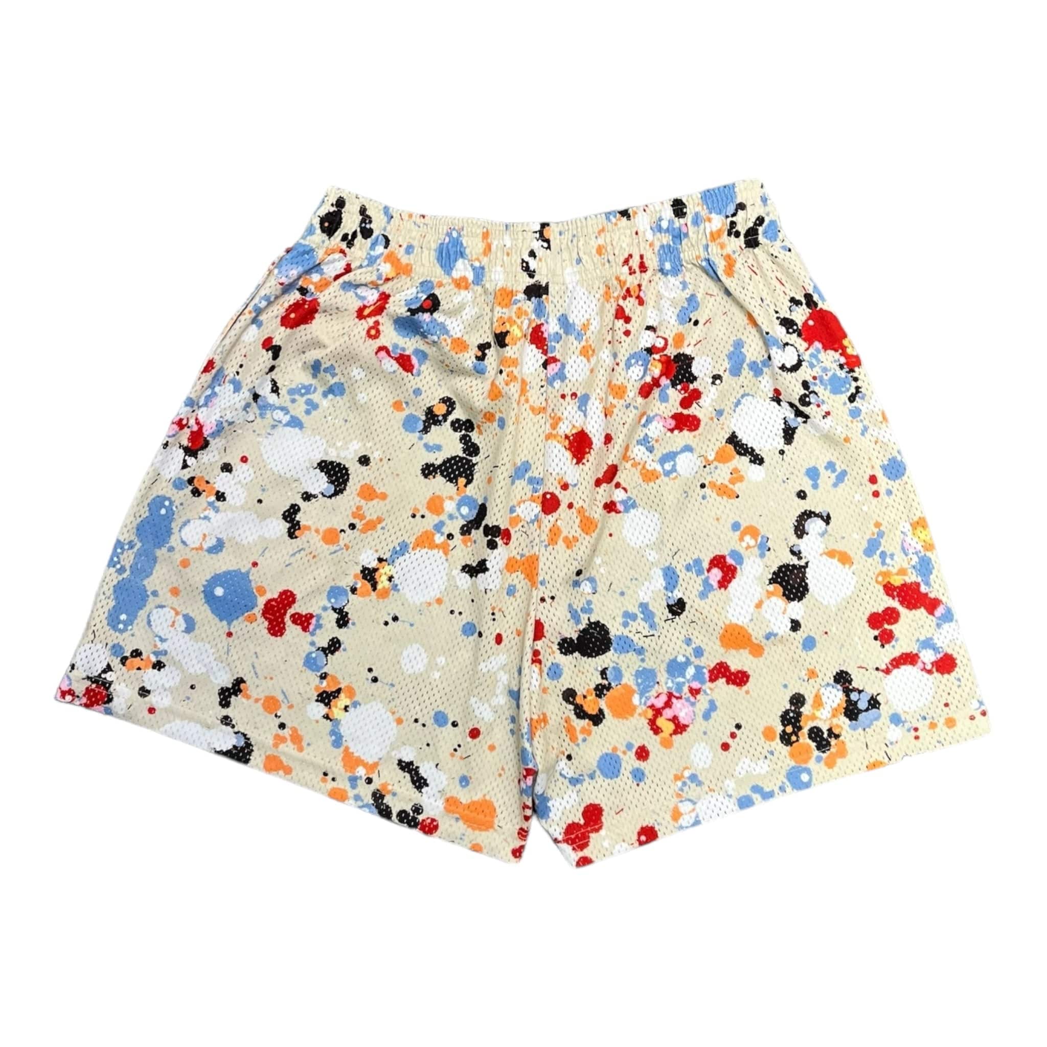 Eric Emanuel EE Basic Short Paint Splatter Beige Pre-Owned