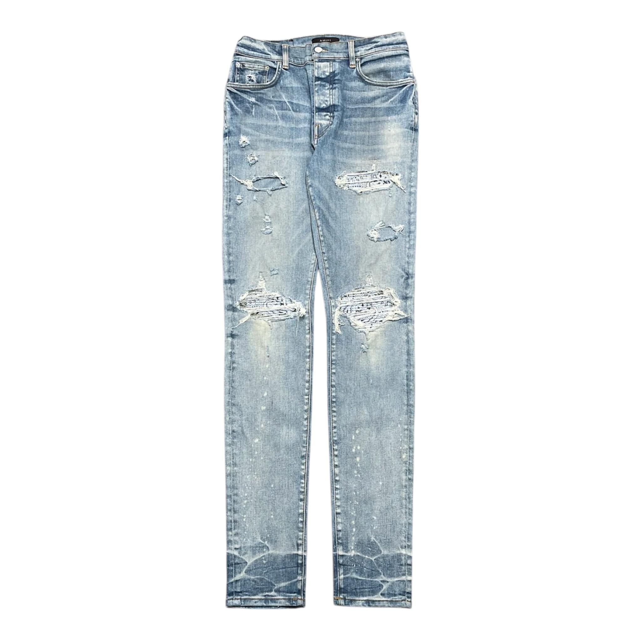 Amiri MX1 Baby Blue Bandana Jeans Clay Indigo (Amiri Exclusive) Pre-Ow