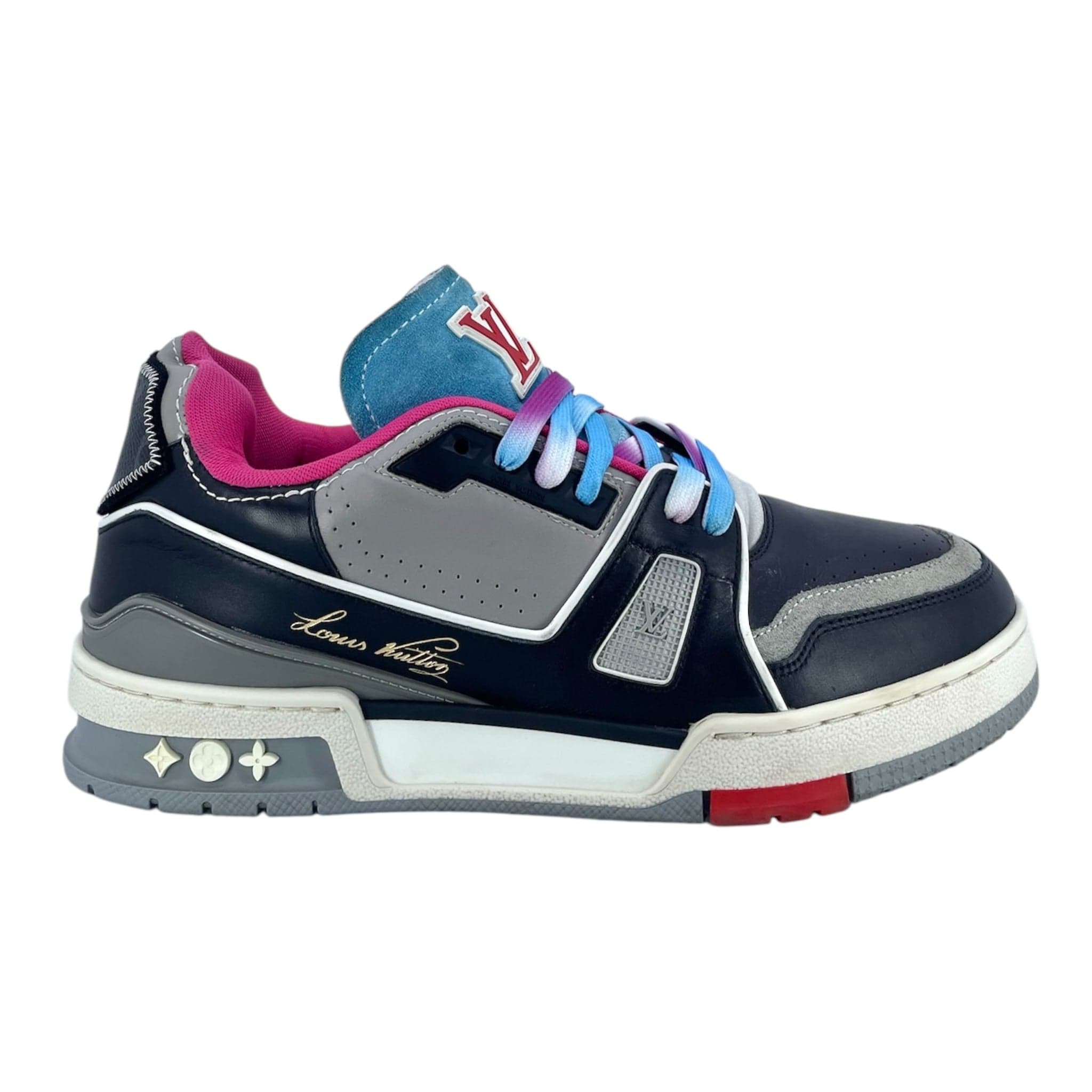 Louis Vuitton LV Trainer Low Black Pink SS21 Pre-Owned
